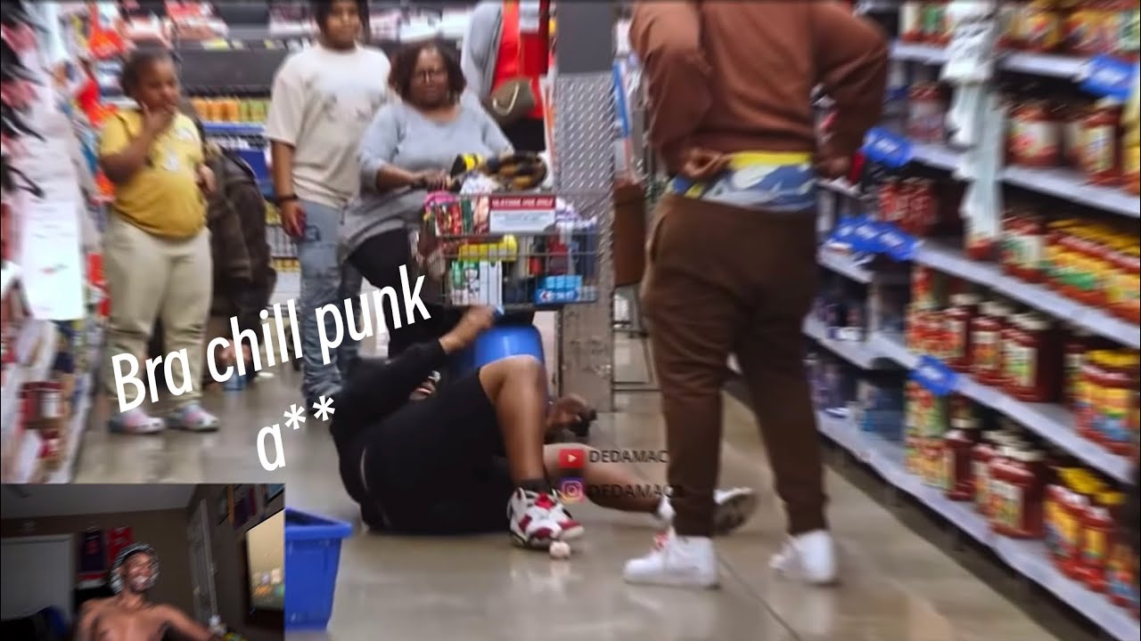 DEDA MAC GETS KNOCKED OUT IN WALMART AGAIN FOR SLAPPING PEOPLE WITH ICE ...