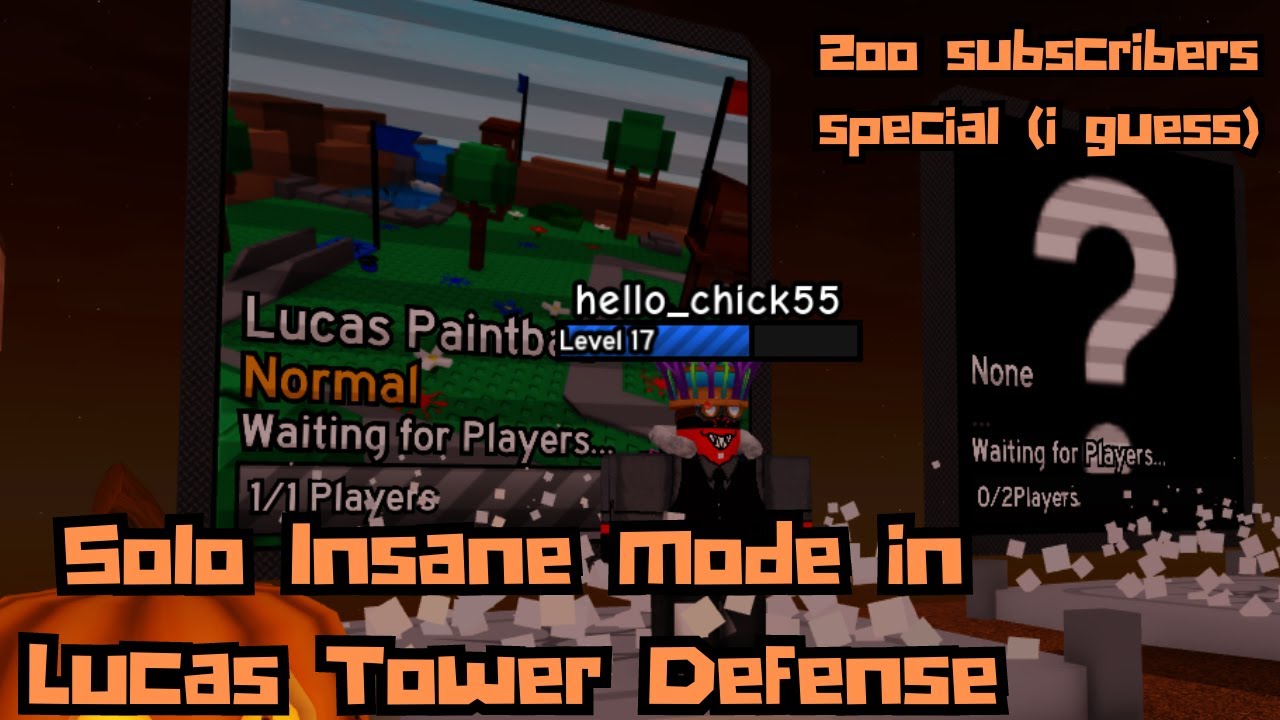 Solo Insane mode in Lucas Tower Defense || Roblox - YouTube
