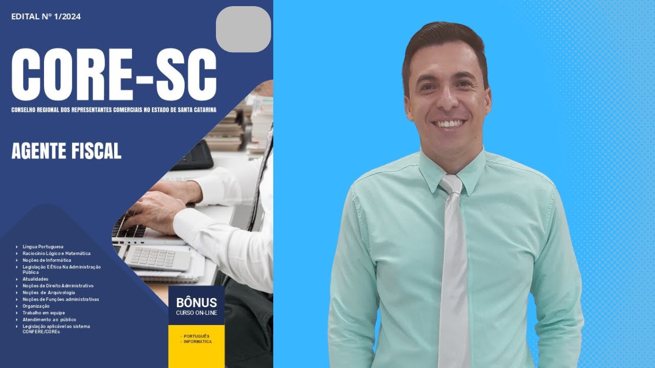 Apostila Concurso CORE SC - Santa Catarina 2024 - Agente Fiscal - YouTube