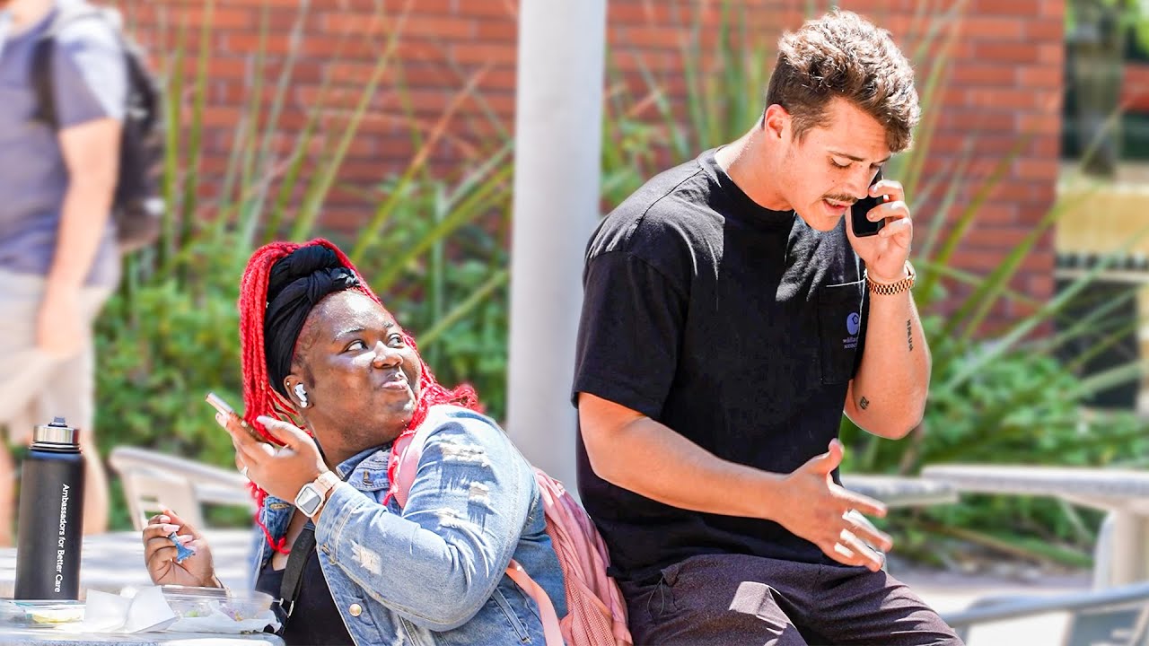 INVADING STRANGERS SPACE ON THE PHONE!! - YouTube