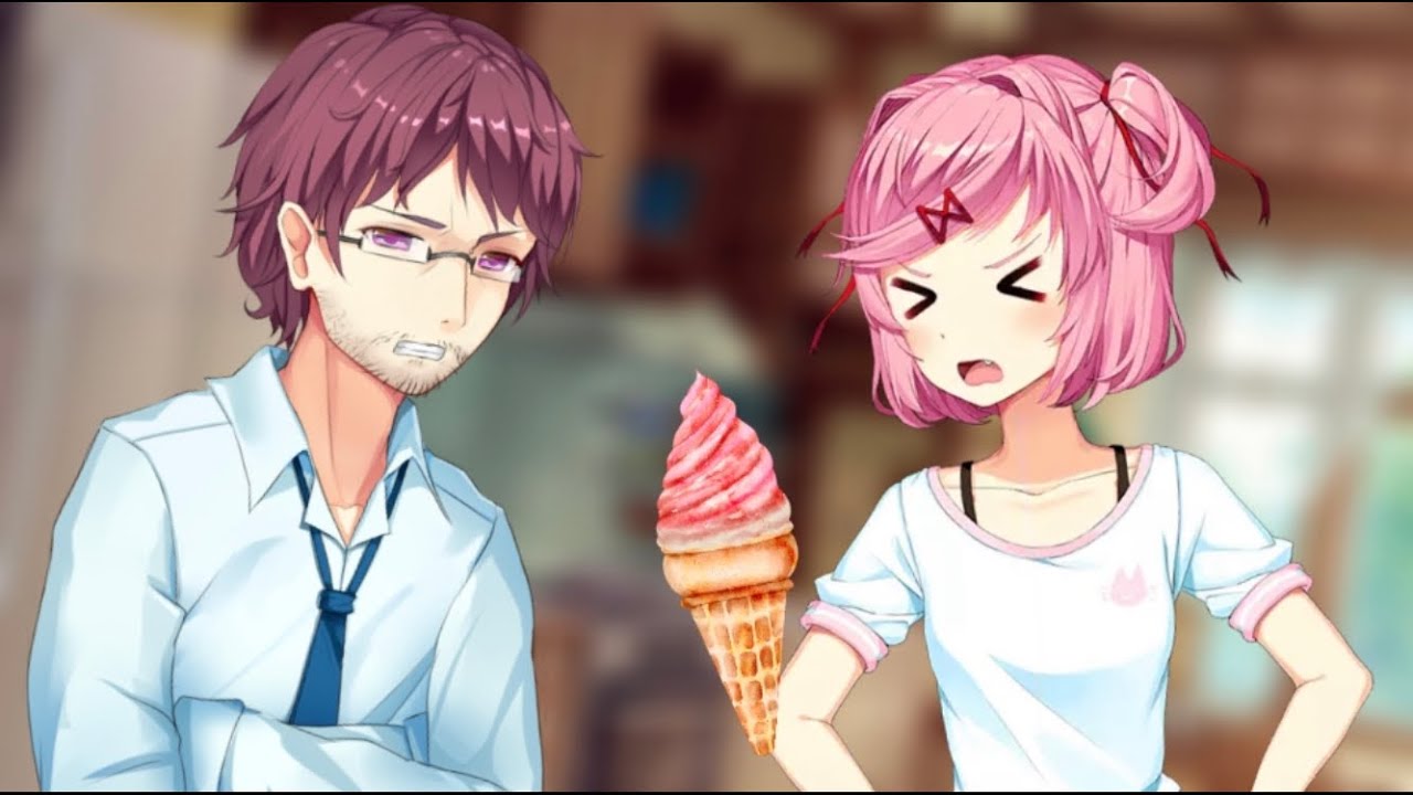 (DDLC Shitpost) Natsuki Wants Ice Cream - YouTube