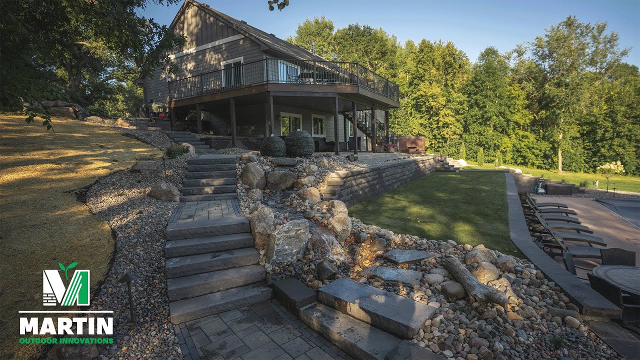 We Built A CUSTOM Waterfall Into Our Massive Veras-Lok Wall Project ...