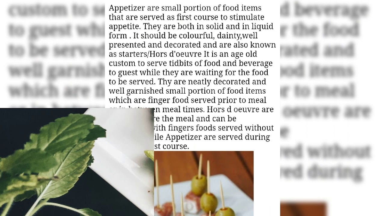 Appetizers - Types and Classification | Cocktails Appetizer | Petite ...