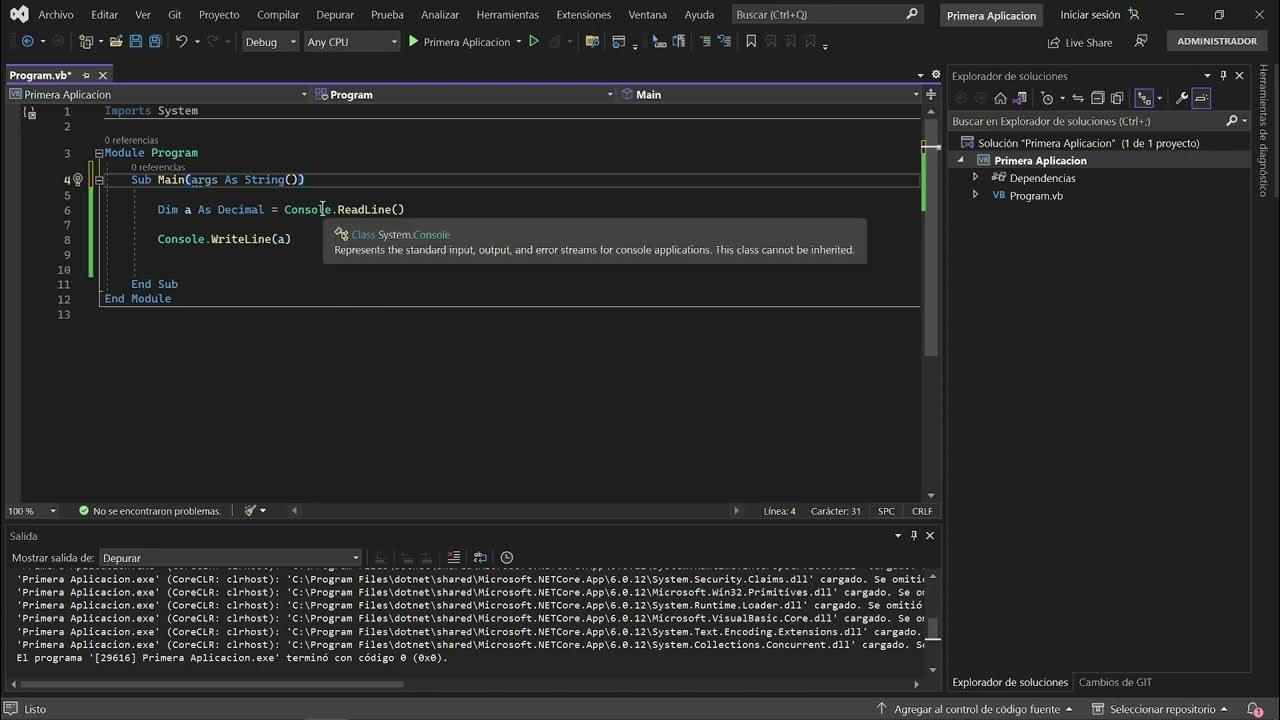 Curso Visual Basic | Aprendiendo a programar por consola - YouTube