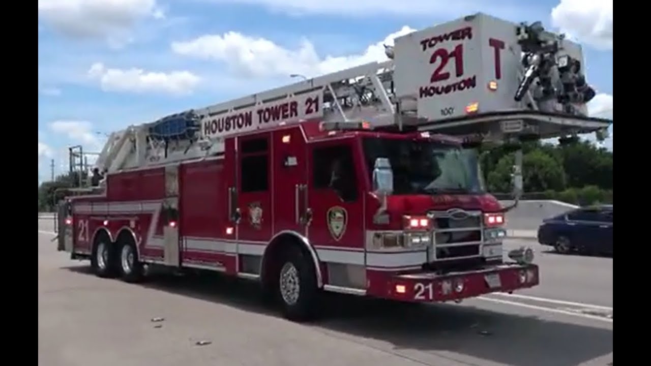 Houston Fire Station 21 Responses - Engine & Tower 21 (2021) - YouTube