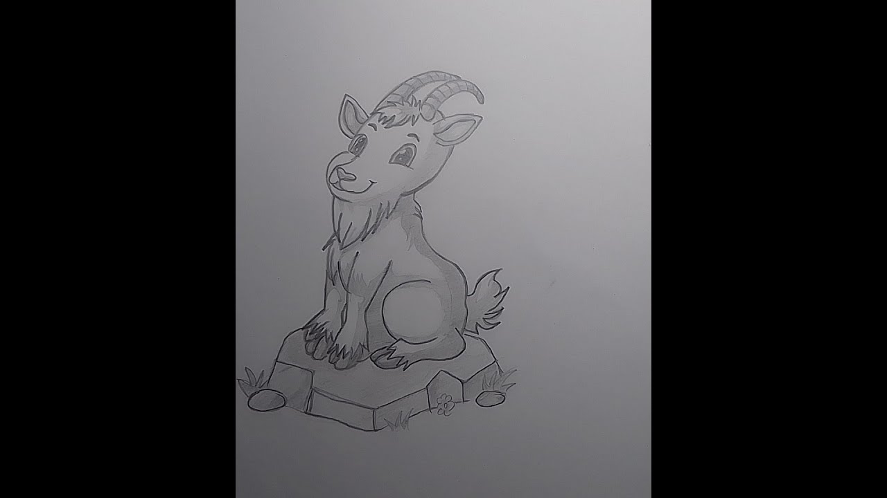 Easy Cute Goat Drawing Tutorial - Step By Step. - YouTube