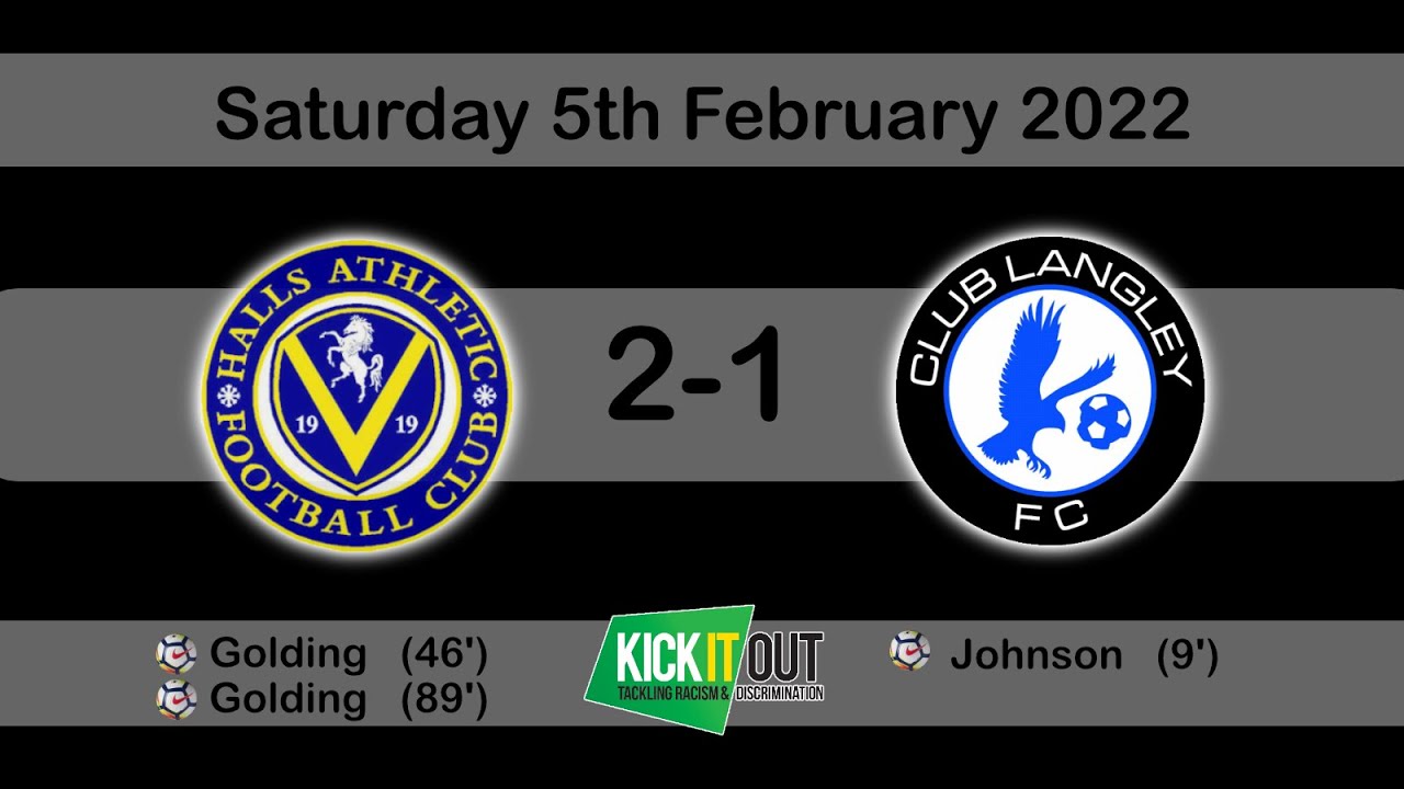 Halls Athletic FC 2-1 Club Langley FC Goal highlights 05/02/2022 - YouTube
