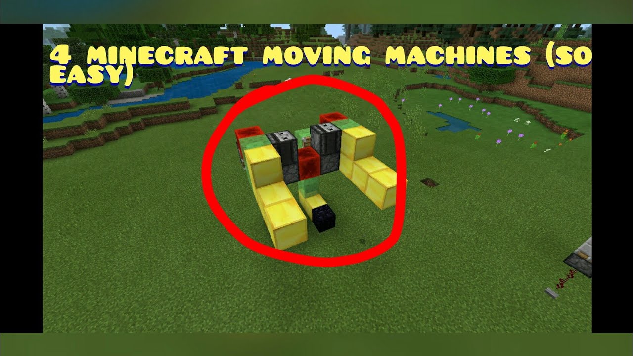 4 minecraft moving machine (so easy) - YouTube