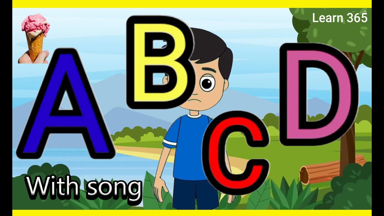 A B C D with song and cartoon, a b c songs for kids ;Learn 365; - YouTube