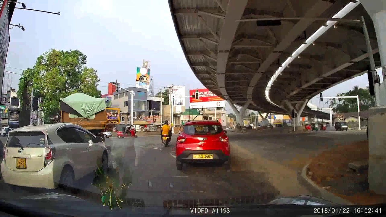Under new fly over bridge at Rajagiriya - YouTube