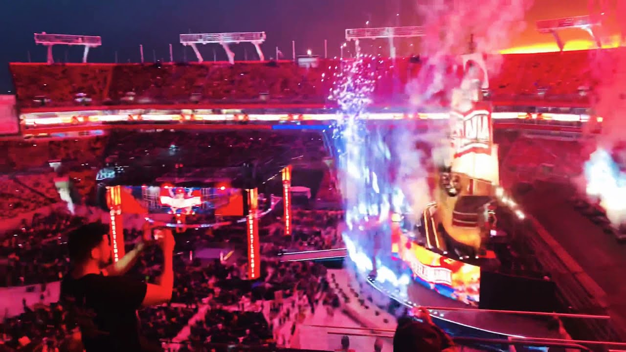 WWE WrestleMania 37 Opening Pyros & Fireworks LIVE In 4K - YouTube
