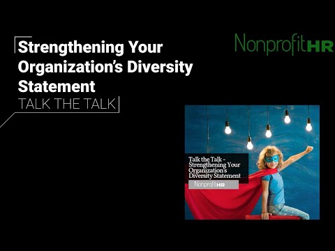 Walk The Talk - Why A Diversity Statement? - YouTube