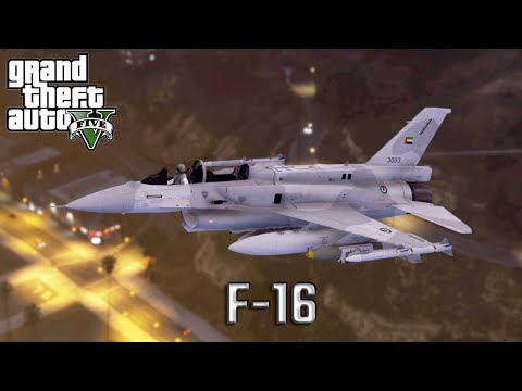GTA V - MODS - F-16 DESERT FALCON + 140 PLAINS LINKS MOD + MORE MODS