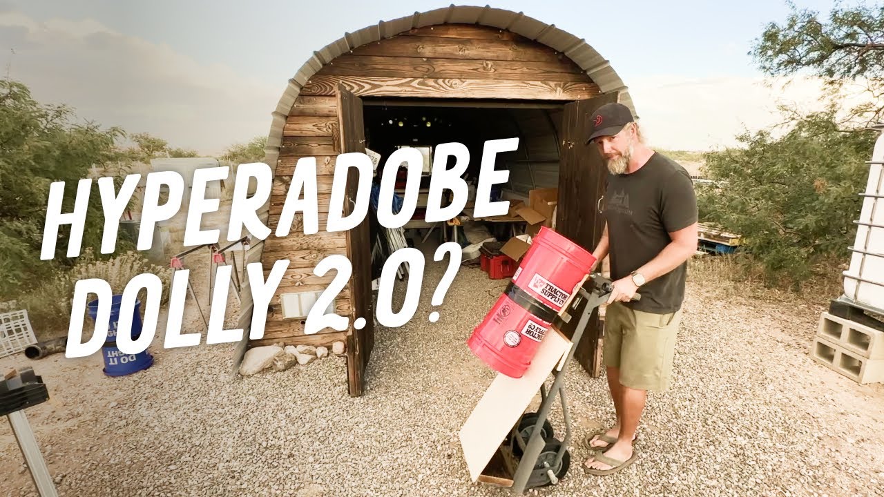 REBUILDING Our Hyperadobe Earthbag Dolly Bucket System - YouTube