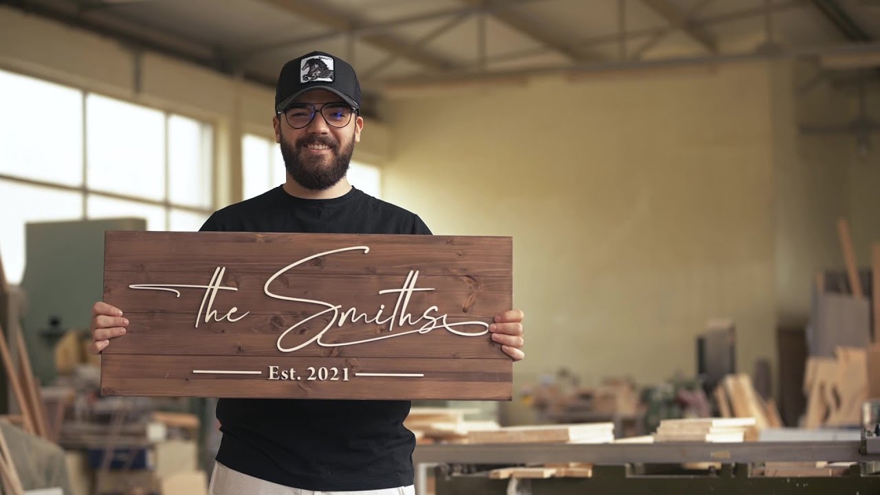 Craft My Sign - Production Process of our Wooden Custom Signs - YouTube