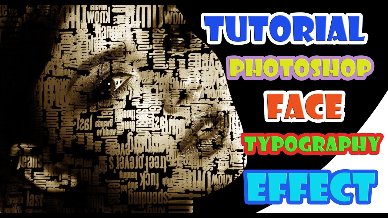 TUTORIAL PHOTOSHOP : Typography Face / Face Typography Tutorial ...