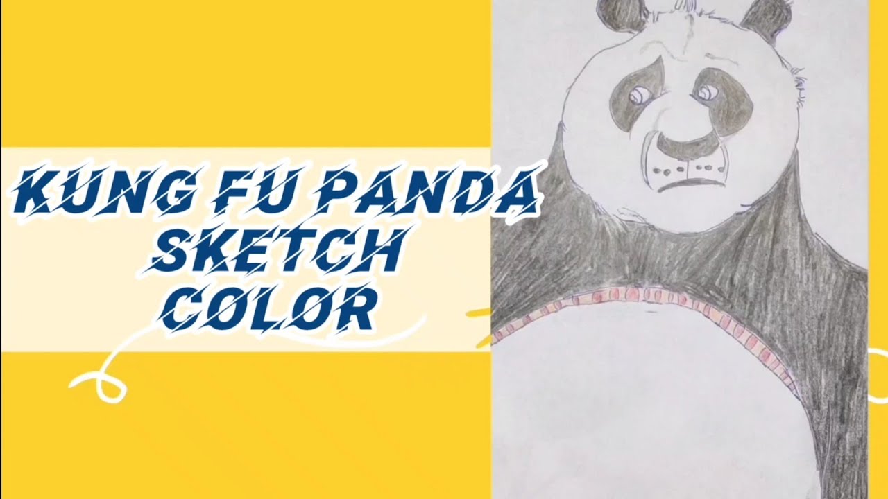 Sketch Of Kung Fu Panda|How To Draw Kung Fu Panda|Kung Fu Panda - YouTube