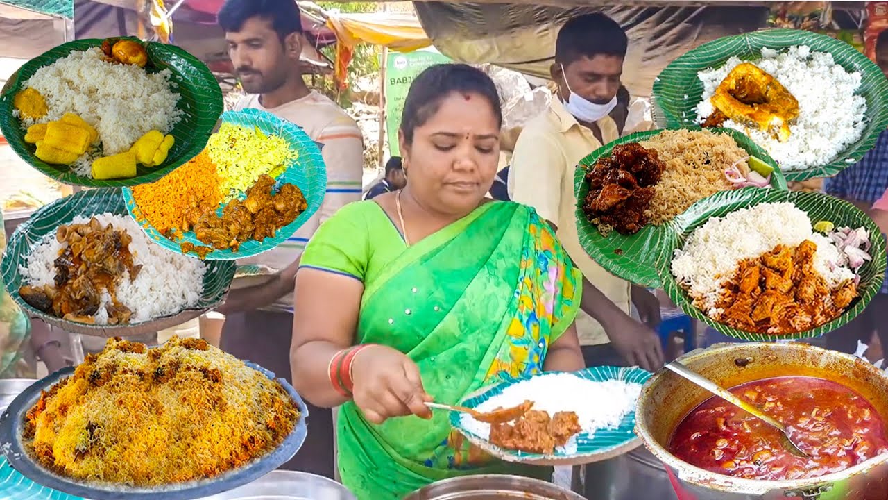 Cheapest Roadside Unlimited Meals | Indian Street Food | Street Cooking ...