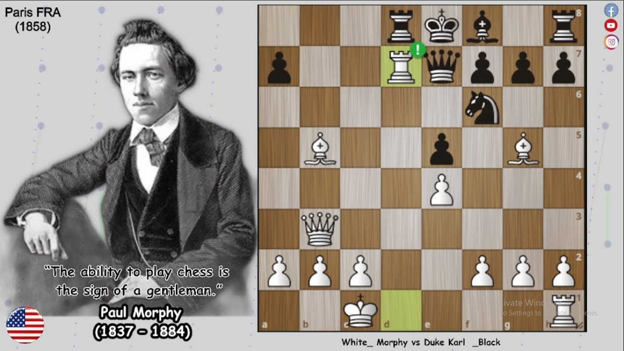 Paul Morphy Immortal || Morphy vs Duke Karl (1858) - YouTube