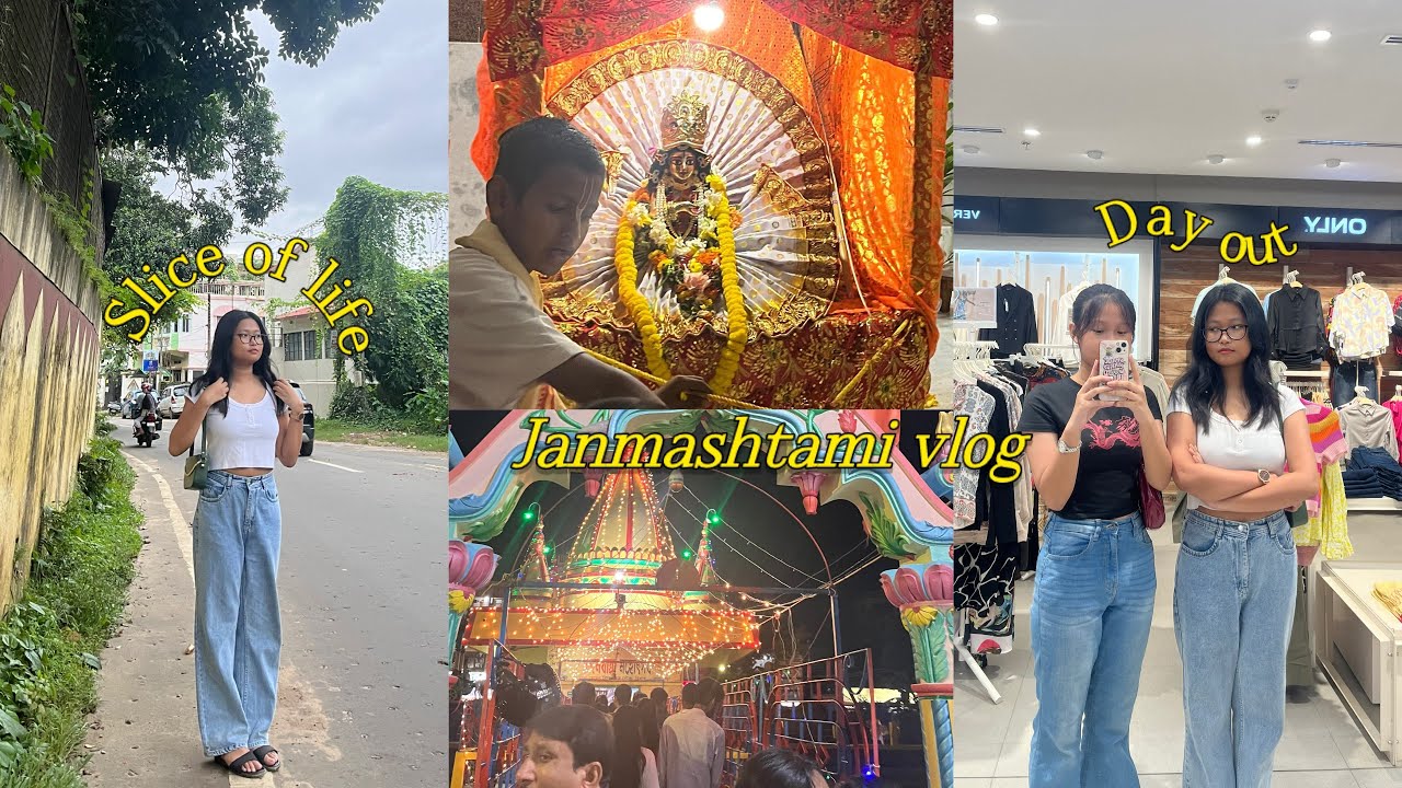 Slice of life🫶🏻Janmashtami Mela Trying street food, day out, doing Skin ...