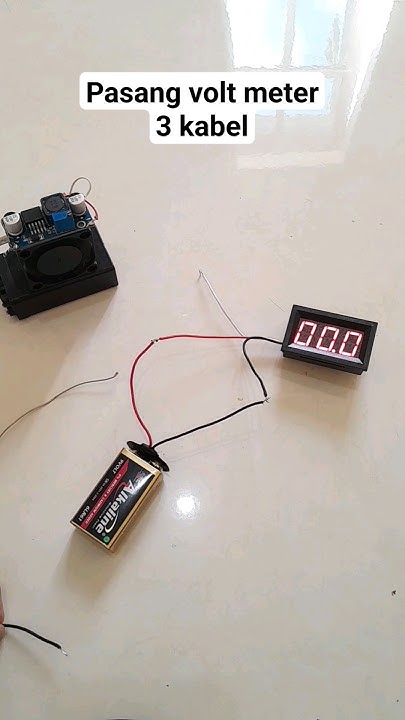 cara memasang voltmeter dc 3 kabel 0-100v putih merah hitam #voltmeter ...