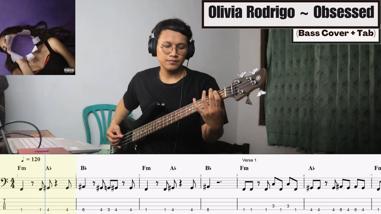 Olivia Rodrigo ~ Obsessed (Bass Cover with Bass Tab) - YouTube