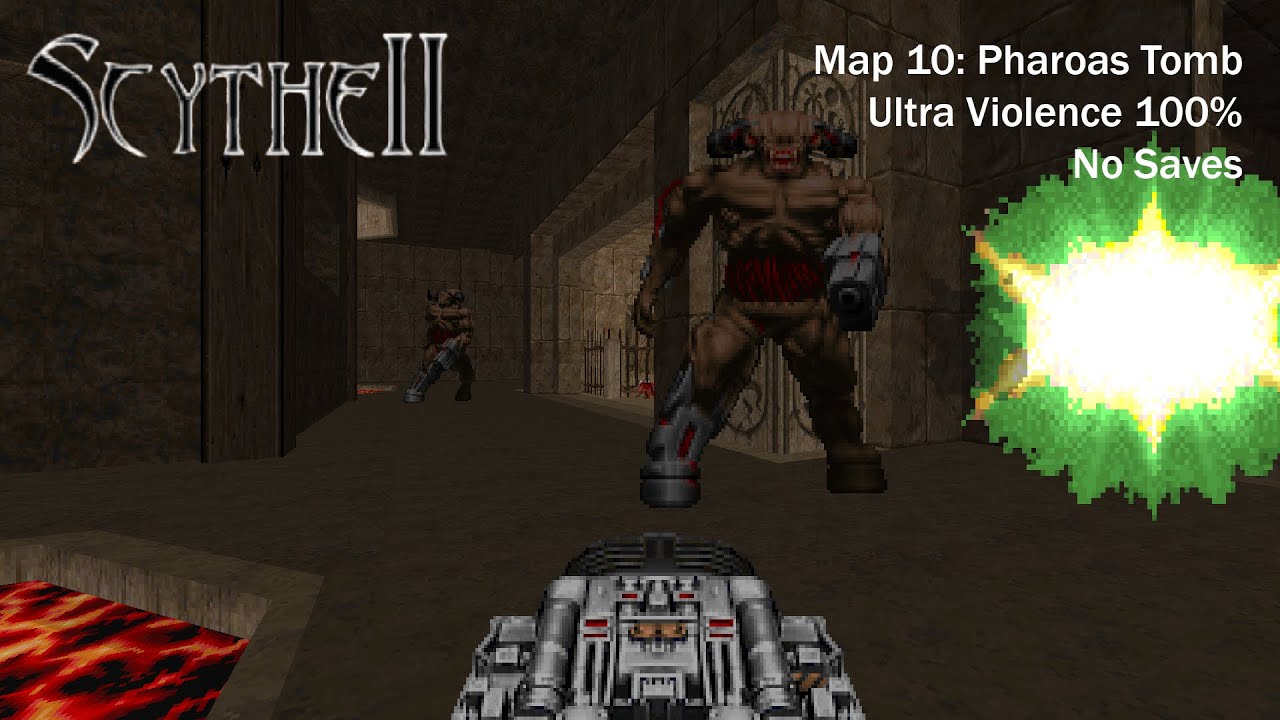 (Doom II) Scythe II: Map10: Pharoas Tomb (UV 100%) - YouTube