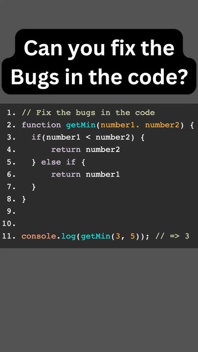 Can You Fix The Bugs In The Code Coding Codingchallenge Programming Website Developer 