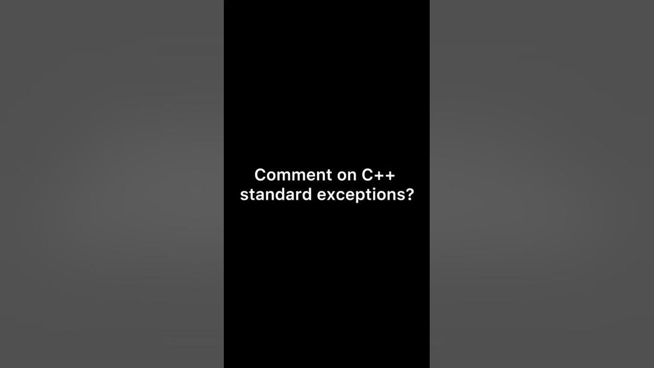 C Standard Exceptions đŸ¤”coding Interview Questioncodinginterviewkeepcodingcodingfriends