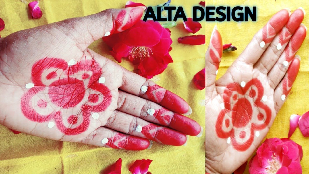 😍Awesome ALTA DESIGN On Hand for:-any function| Wedding | PujA | Diwali ...