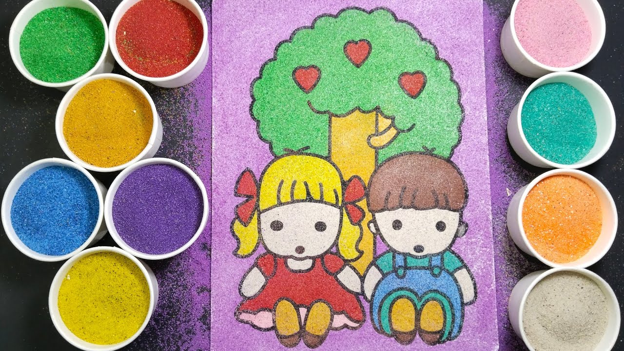 SAND PAINTING ASMR How To Color Pictures Using Color Sand pictures sand-painting-asmr-how-to-color-pictures-using-color-sand-pictures