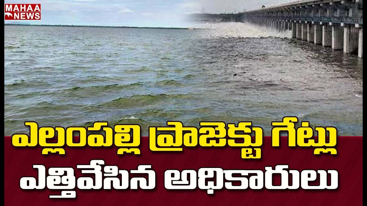 Yellampalli Project Gates Lifted Due To Huge Water Inflow | Mahaa News ...