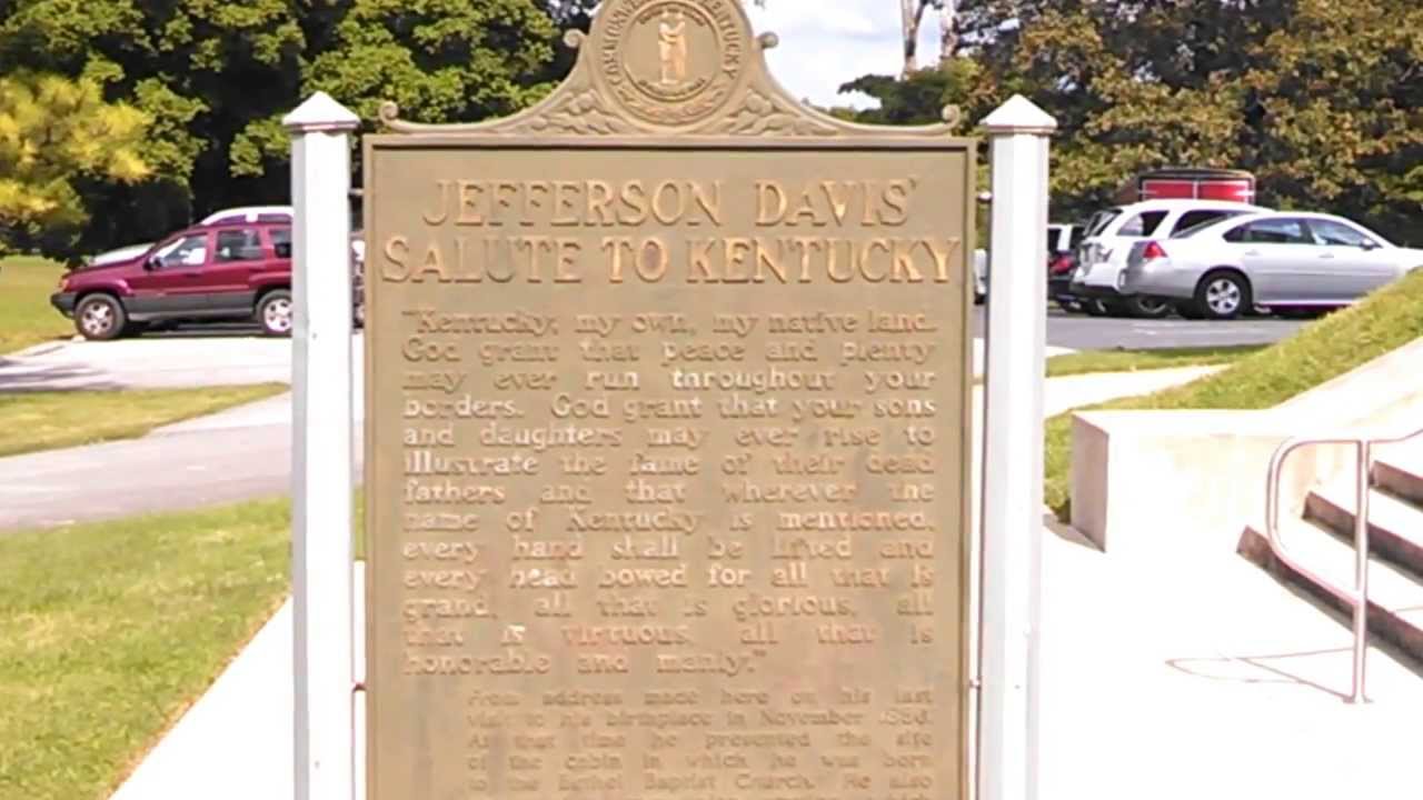 Jefferson Davis Salute to Kentucky. Jefferson Davis state Historic site ...