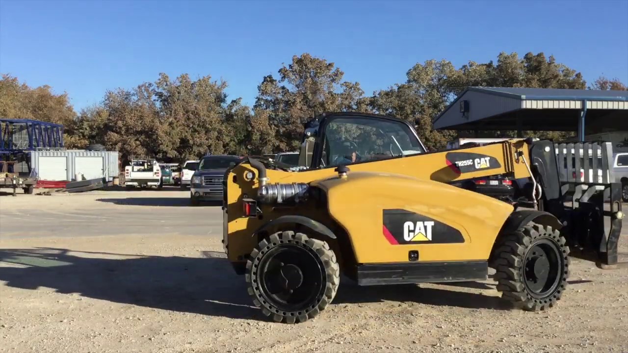 TELEHANDLER 2015 CAT TH255C #OJK200566 - YouTube