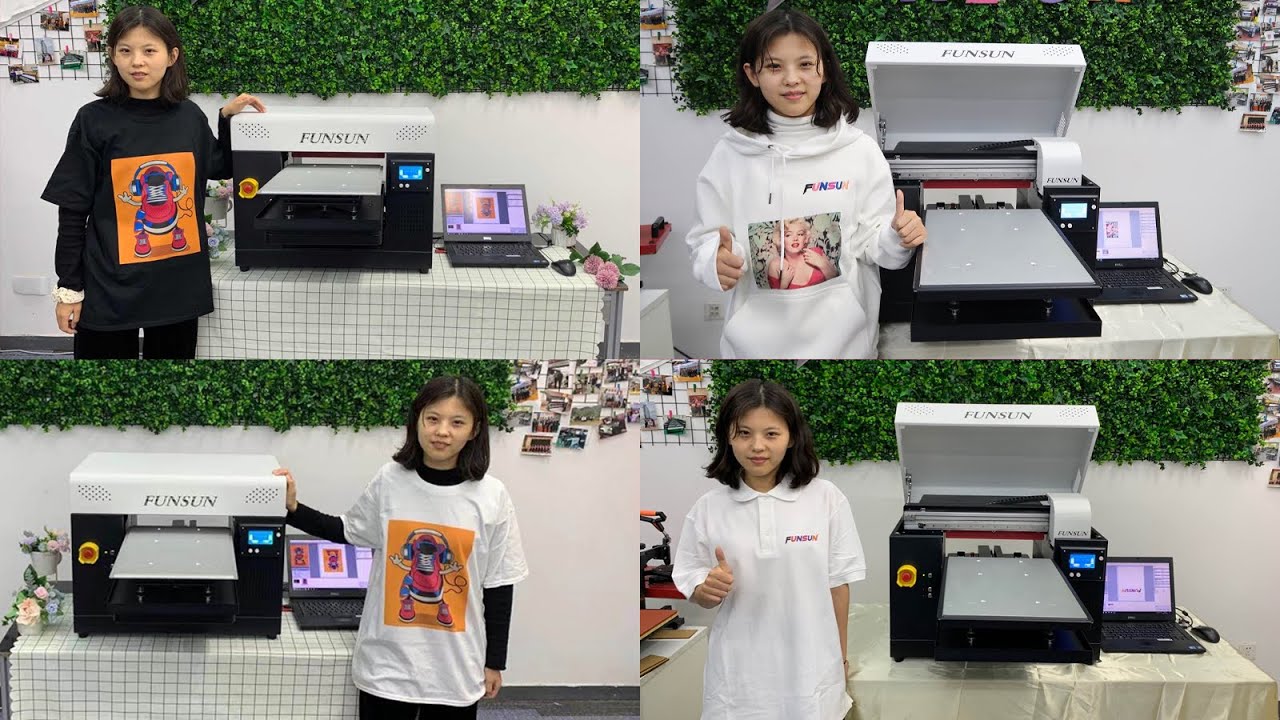 FUNSUN DTG PRINTER DIRECT ALL GARMENTS - YouTube