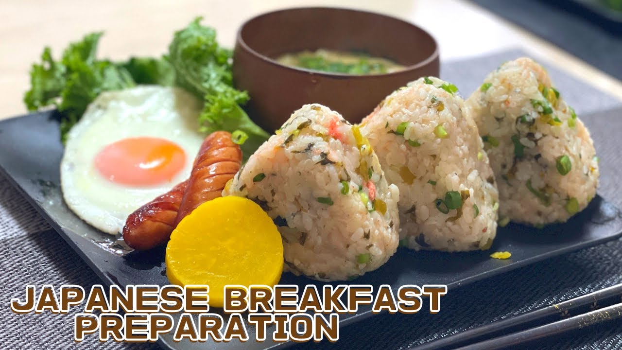 【Japanese rice ball plate】Japanese breakfast preparation【ONIGIRI】 - YouTube