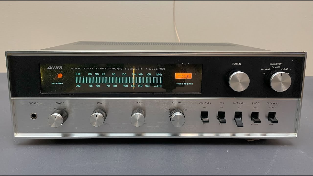 Allied Model 435 Vintage Receiver - Demo video after repair ...