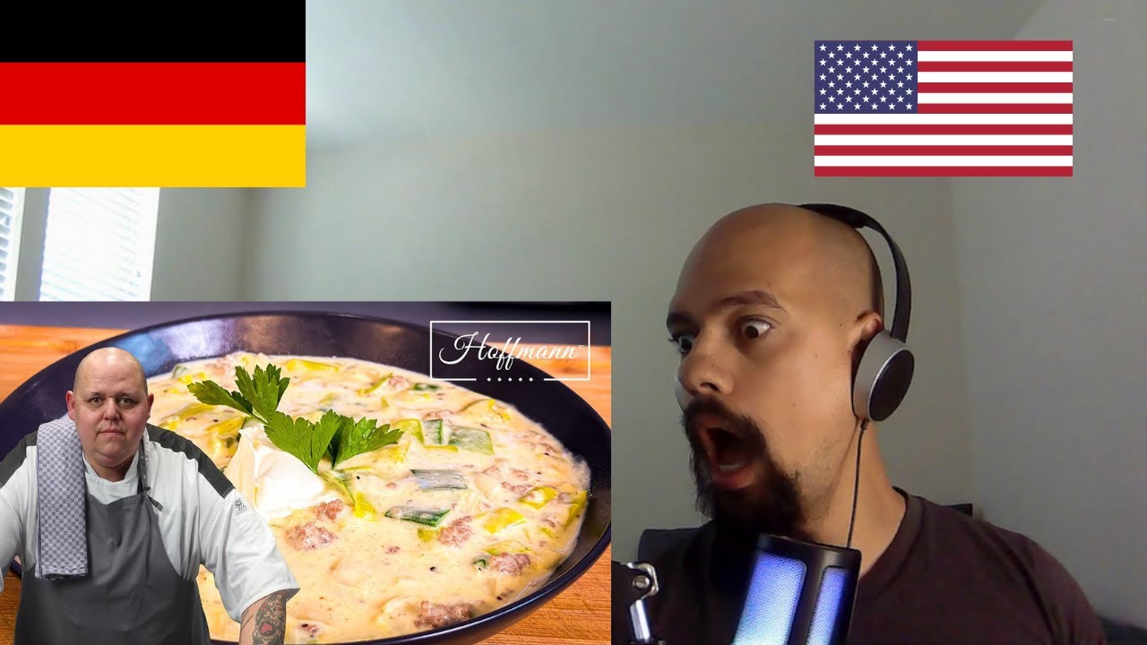American Reacts to Käse Lauch Suppe mit Hackfleisch Einfaches ...