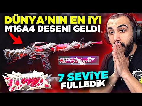 OYUNUN EN İYİ DESTANSI M16 DESENİ GELDİ FULLEDİK!! 😮 RAKİPLERİ İSKELETE ÇEVİRİYOR!! | PUBG MOBILE