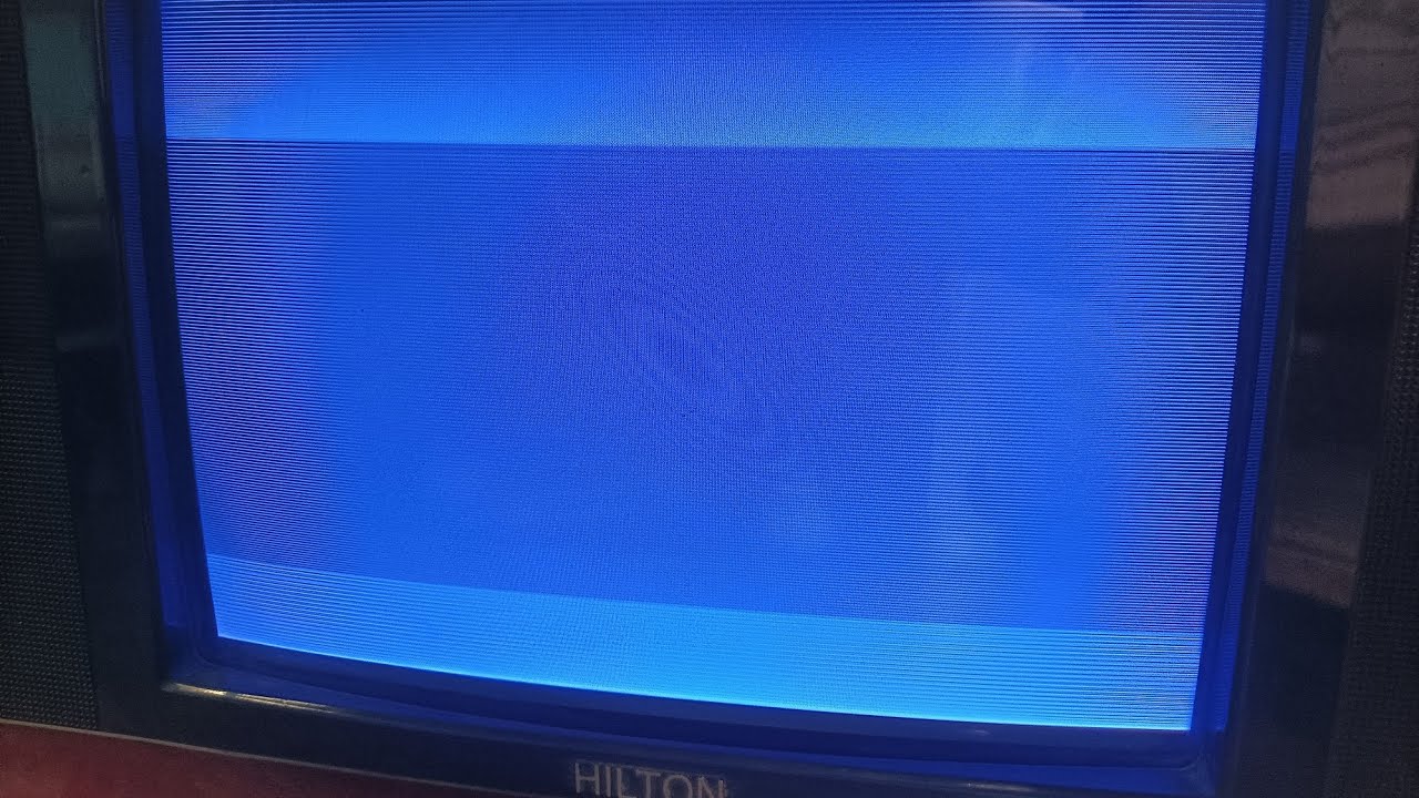 CRT p vertical line repair//vertical retrace line in upper side and ...