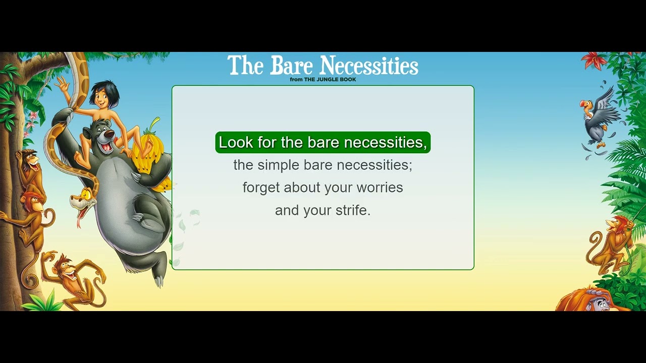 The Bare Necessities - YouTube