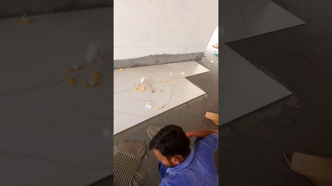 Dry on wet laying tile - YouTube