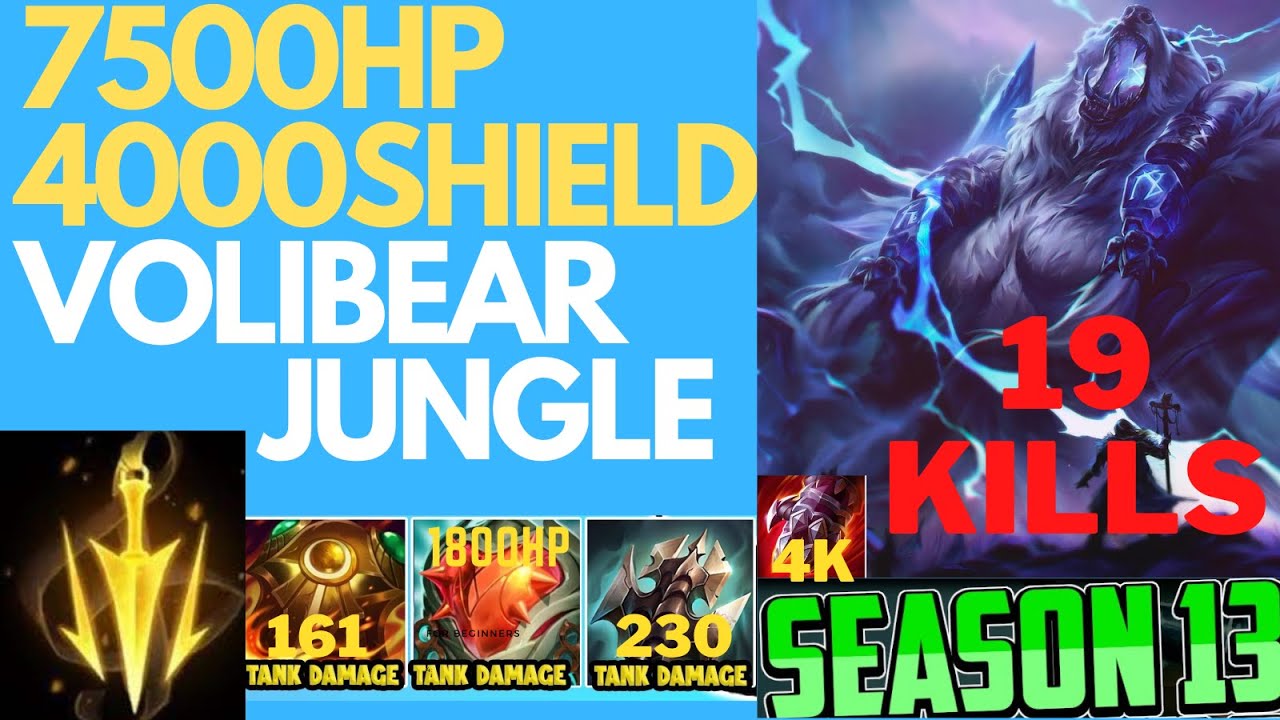 Tank Volibear 7500 HP hit like a truck!!! jungle Season 13 League of ...