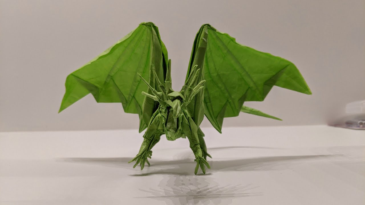 Satoshi Kamiya Ancient Dragon (Origami by me) - YouTube