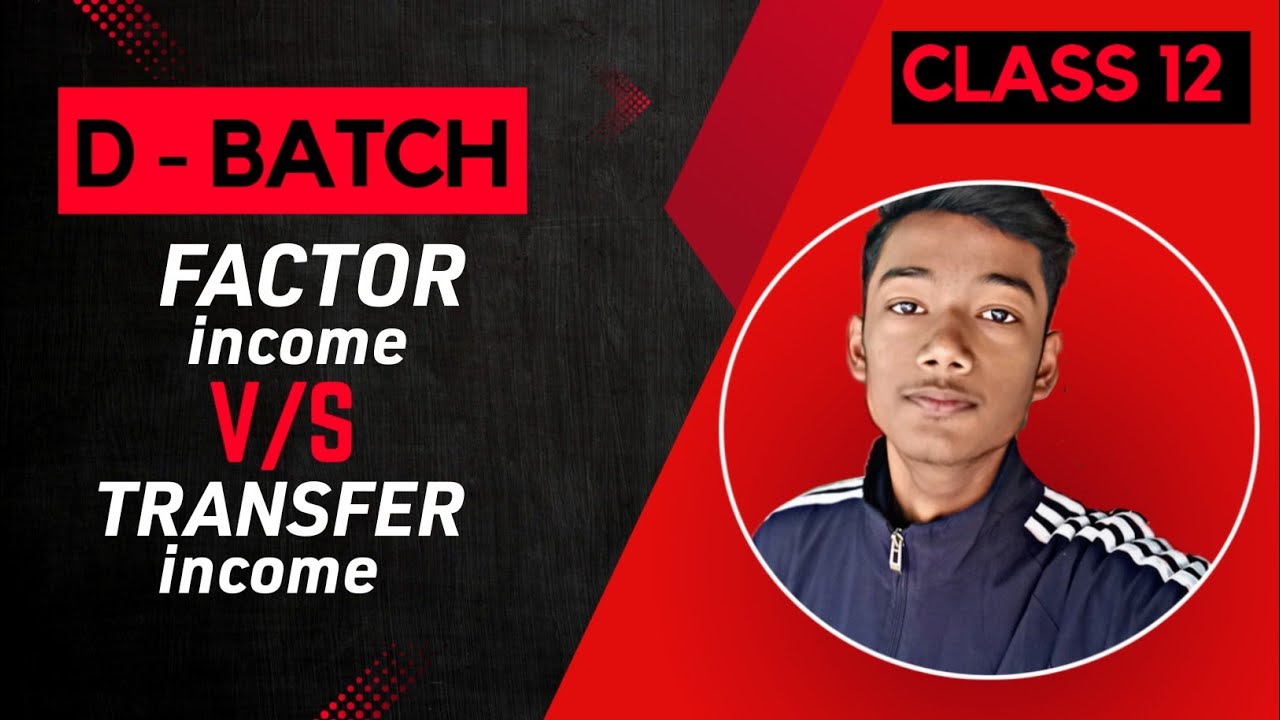 Factors income and Transfer income | Difference | Class 12 Economics ...