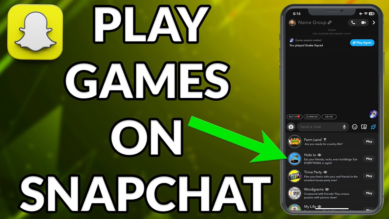 How To Play Games On Snapchat - YouTube