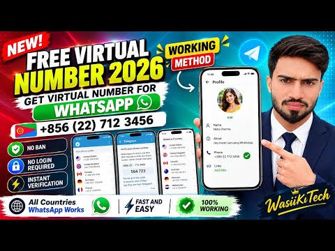 Free Virtual WhatsApp Numbers🔥| Fake WhatsApp kaisy bnaye | How to Create Fake WhatsApp Account 