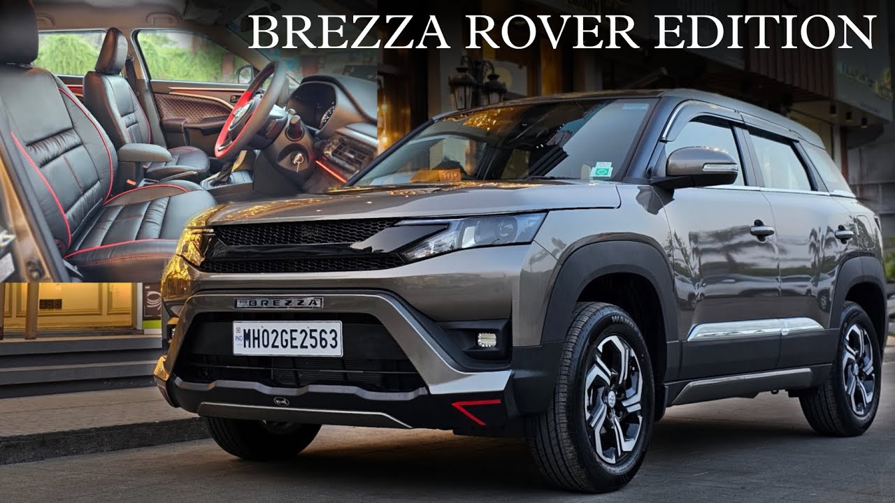 BREZZA LXI TO ROVER EDITION MODIFICATION WITH RED & BLACK INTERIOR 📞 ...