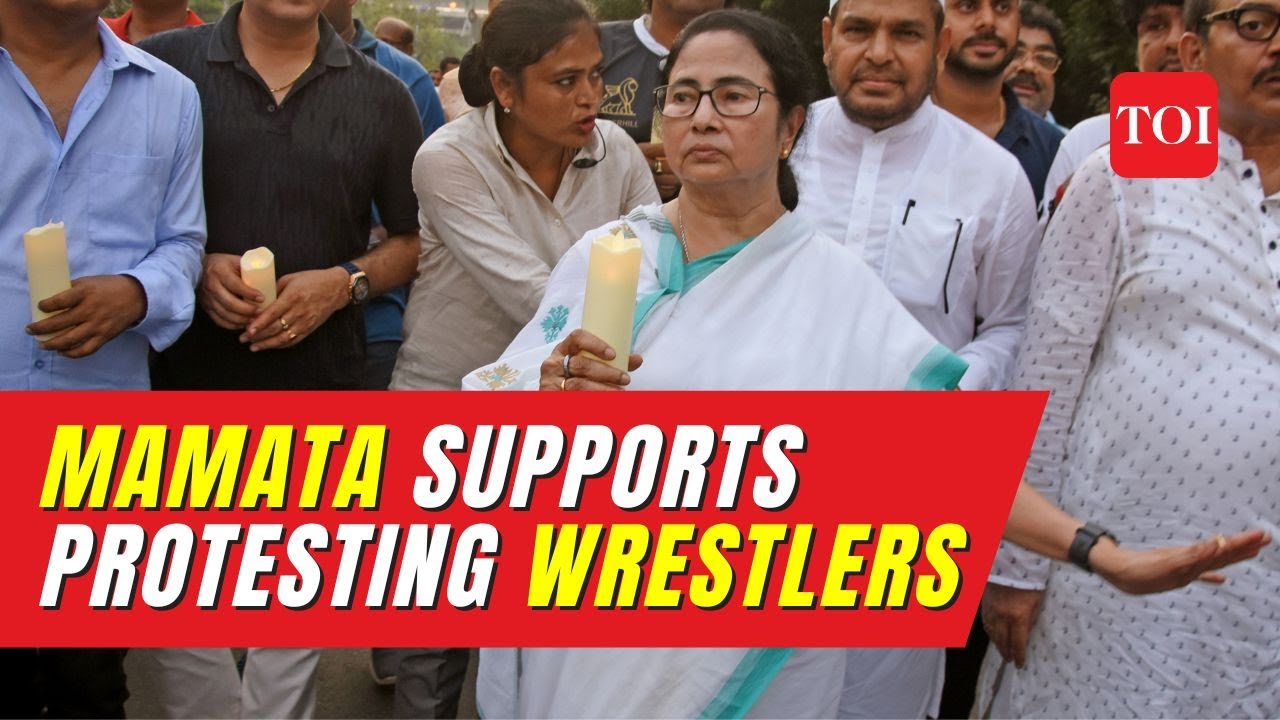 Wrestlers Protest | West Bengal CM Mamata Banerjee takes part in ...
