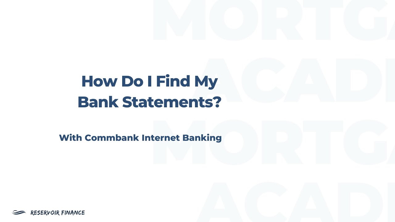 How Do I Find My Bank Statement? (With CBA NetBank) - YouTube